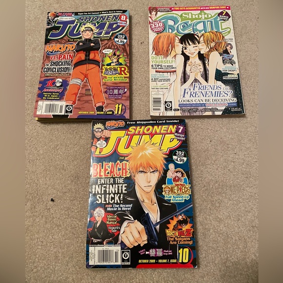 Other | Shonen Jump Shojo Beat Magazines Anime Manga Throwback Volumes ...